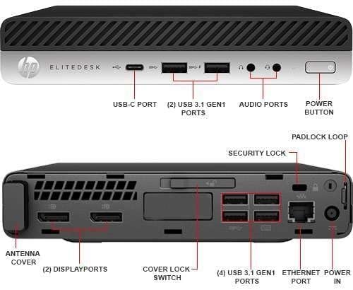 HP 800 G3 Mini High Performance Desktop Intel i5-6500 UP to 3.60GHz 16GB DDR4 New 1TB NVMe M.2 SSD WiFi BT Dual Monitor Support Keyboard & Mouse Win10 Pro (Renewed),i5-6500 3.20GHz