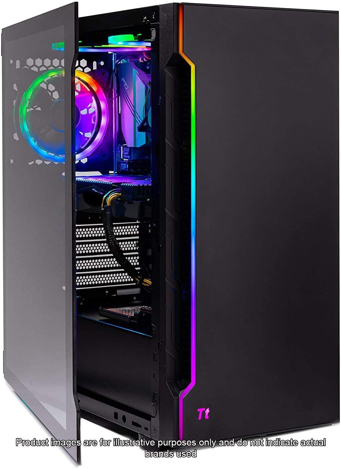 Skytech Gaming Shadow 3.0 Gaming PC Desktop - Intel Core-i5 10400F 2.9GHz, RTX 3060 12GB GDDR6, 16GB DDR4 3000, 1TB SSD, Z490 Motherboard, 600W Gold PSU, AC WiFi, Windows 11 Home 64-bit