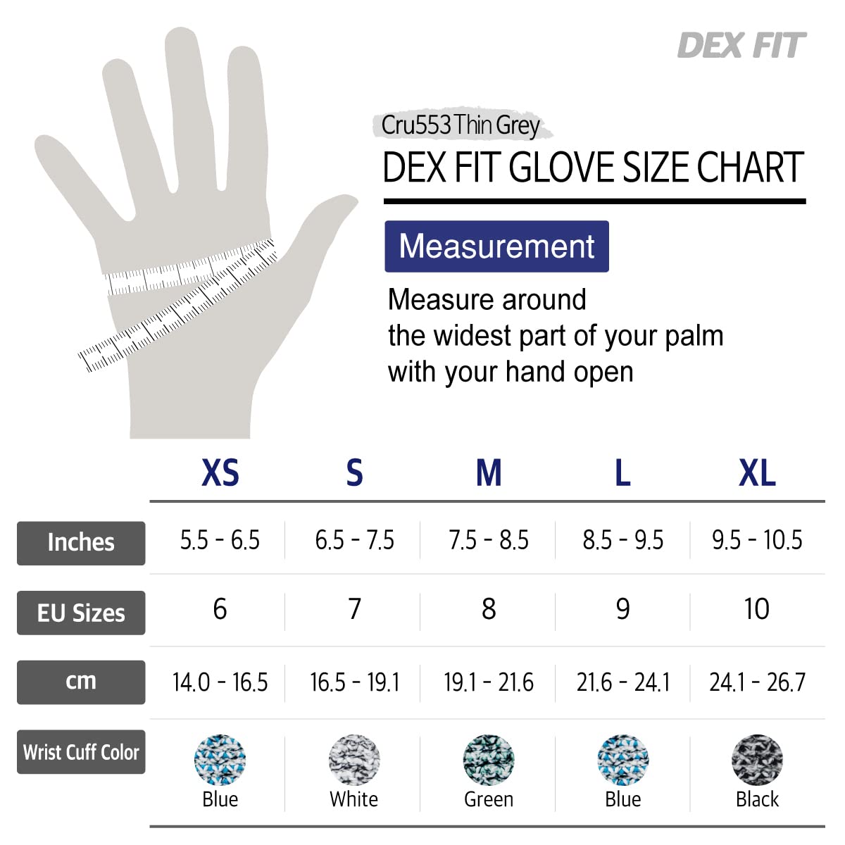 DEX FIT A5 Precision Cut Resistant Gloves Cru553 Thin, Firm Grip, 3D-Comfort Fit, Lightweight & Durable, Touchscreen Compatible for Precision Assembly; Grey L (9) 1 Pair