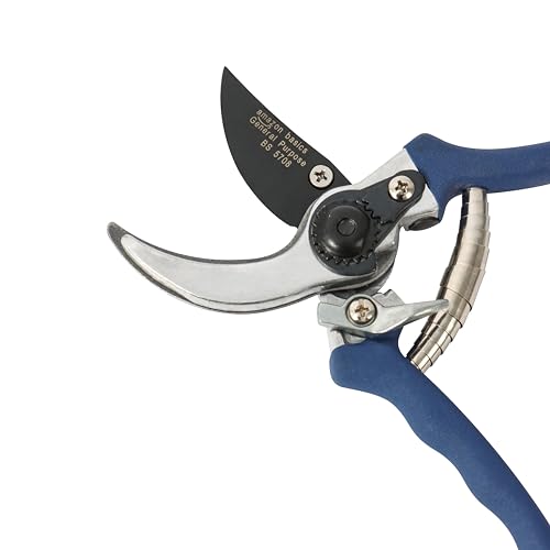 Amazon Basics 8-Inch Steel Bypass Pruning Shears, Blue