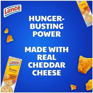 Lance Sandwich Crackers, Toasty Cheddar, 8 Individually Wrapped Packs, 6 Sandwiches Each