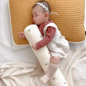 Hiltow Baby Anti Roll Side Sleep Pillow Soft Cotton Neck Support Cushion Toddler Positioning Back Cushion Accompany Sleeping Pillow for Unisex Baby