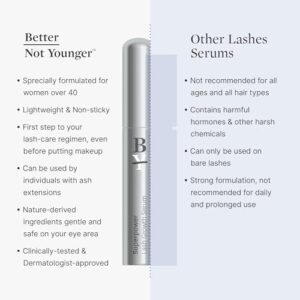 Better Not Younger Superpower Lash Serum (7ml) Lash Conditioner with Peptides, Vitamins & Nutrients - Lash Enhancing Serum for Thicker, Fuller and Longer Lashes - Cruelty-Free Eyelash Serum