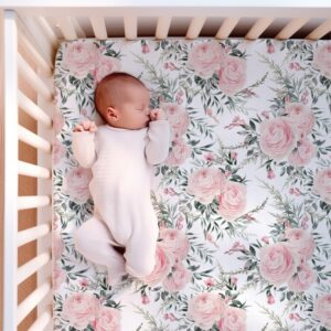 crib sheets for girls – luxuriously soft cotton blend blend crib sheet for girl crib sheet mattress & toddler sheet by max&so