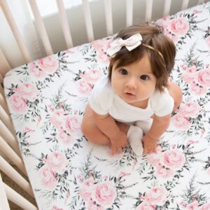 Crib Sheets for Girls – Luxuriously Soft Cotton Blend Blend Crib Sheet for Girl Crib Sheet Mattress & Toddler Sheet by Max&So