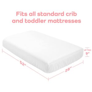 Crib Sheets for Girls – Luxuriously Soft Cotton Blend Blend Crib Sheet for Girl Crib Sheet Mattress & Toddler Sheet by Max&So