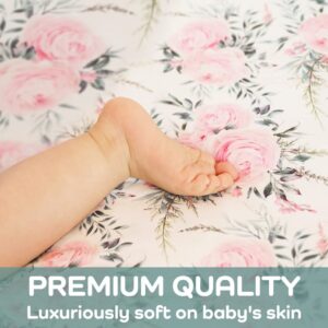 Crib Sheets for Girls – Luxuriously Soft Cotton Blend Blend Crib Sheet for Girl Crib Sheet Mattress & Toddler Sheet by Max&So