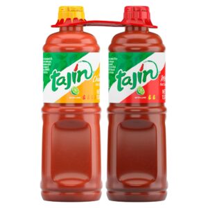 tajin fruity chamoy sauce 15.38oz and mild hot sauce 15.38oz bundle (pack of 2)