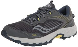 saucony women's excursion tr15 trail running shoe,shadow/sunblaze, 9 w