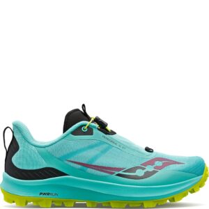 Saucony Womens Peregrine 12 St Trail Running Shoe, Cool Mint/Acid, 8