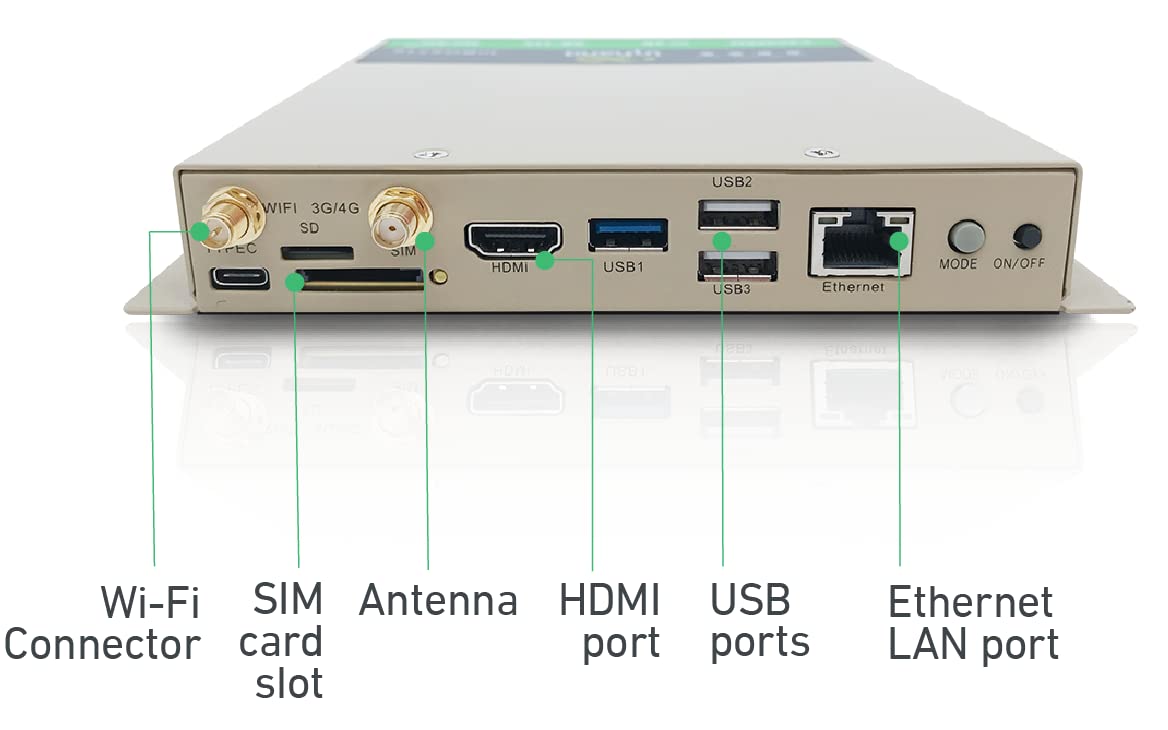 IoTInHand InBox710 High Performance Industrial Edge Computer, Industrial Computer Dual-core Cortex-A72, Quad-core Cortex-A53 and Mali T860 MP4 GPU 4K Ultra HD,(Android 7.1)