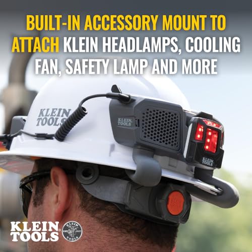 Klein Tools 60155 Portable Cooling Fan for Hard Hats and Safety Helmets, Powered by USB Rechargeable Battery to Cool Head, Neck, and Face