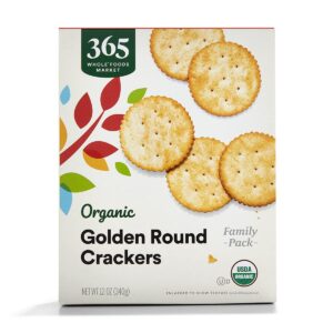 365 by whole foods market, organic golden round crackers, 12 ounce