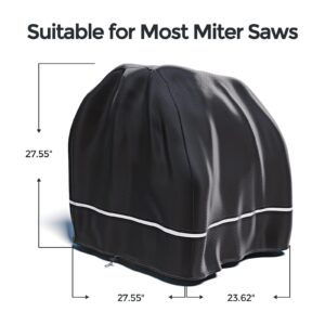 RitPin Miter Saw Cover, Fit for Most Miter Saws, Planers, Machine Tools, To Prevent Table Saw Rust, Waterproof and Dustproof, Black