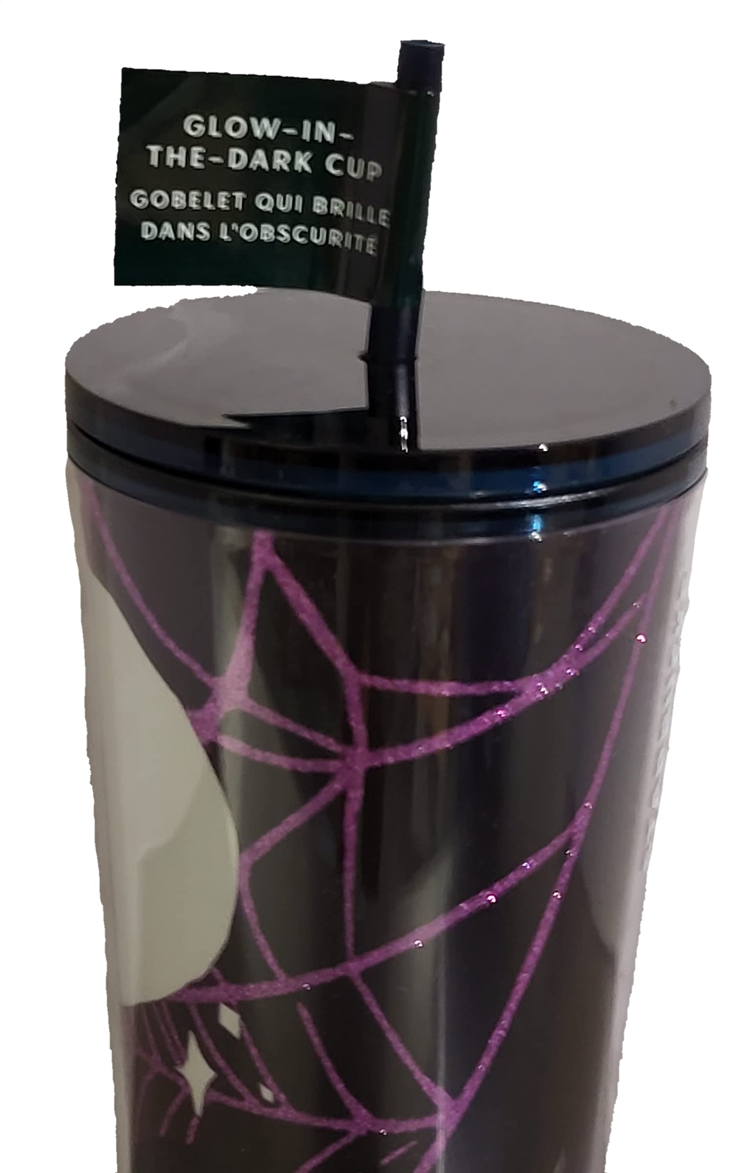 Starbucks Exclusive LIMITED EDITION Halloween 2021 Glow in the Dark Black Cat Tumbler: 24 oz Venti Cup