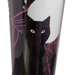 Starbucks Exclusive LIMITED EDITION Halloween 2021 Glow in the Dark Black Cat Tumbler: 24 oz Venti Cup