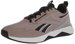 reebok women's nanoflex adventure tr cross trainer, boulder grey/white/proud pink, 8