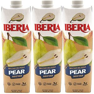 iberia pear nectar, 33.8 fl oz (pack of 3)