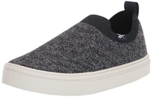 reebok women's onlux slip on walking shoe, vector navy/black/pure grey, 10