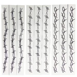 barbed wire temporary tattoos, 9-pack large barbed wire armbands tattoo stickers for men women, variety totem tattoos