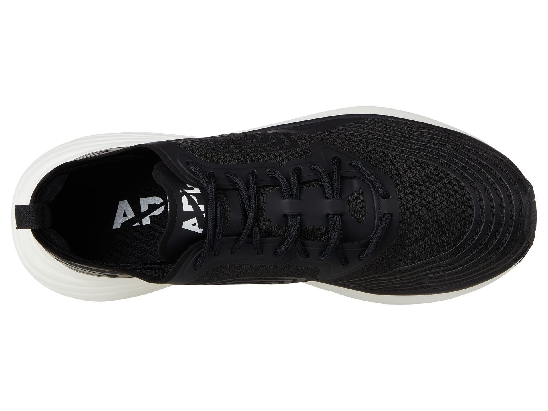 Athletic Propulsion Labs (APL) Women's Streamline Sneaker, Black/Black/White, 7.5