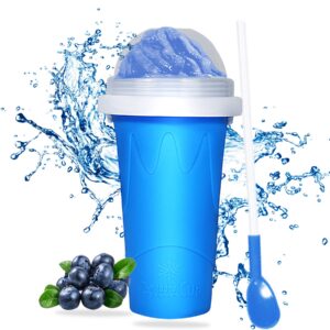 tikapo® slushy maker cup tik tok stuff slushie maker cup slushie ice cream maker machine frozen magic double layers slushie squeeze cup - blue