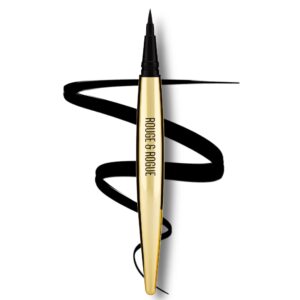 rouge & rogue - 100-proof liquid eyeliner, waterproof, obsidian black