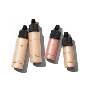 luminess air silk 4-in-1 airbrush foundation makeup starter kit, 0.5 oz, 4 count