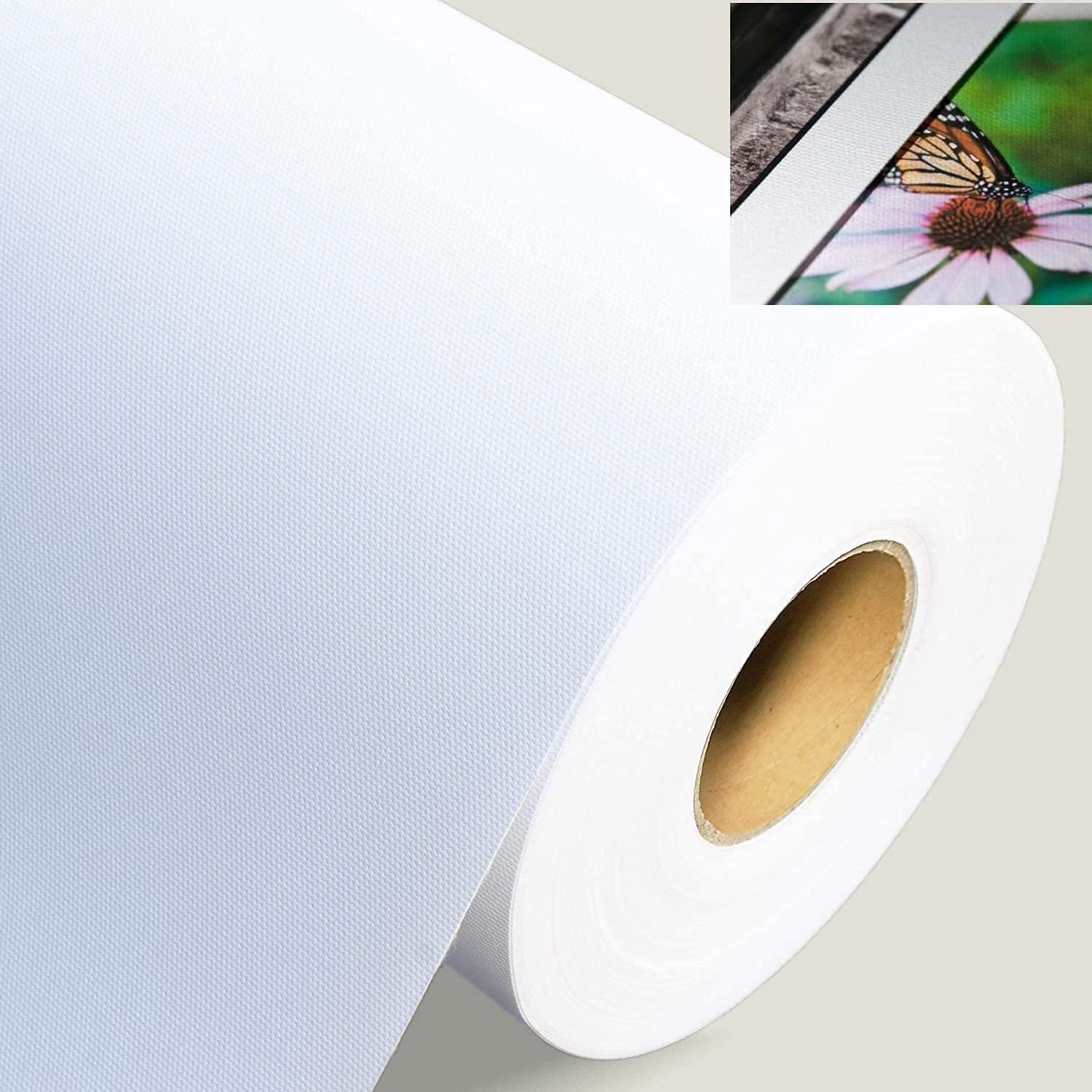 RC-Depot1 - Premium 60 ft Polyester matte Canvas roll waterproof 280 gsm (4 Size Available) quick dry wide format Inkjet Perfect for Fine Art Photography Giclée Printing (24 inch x 60 ft,)