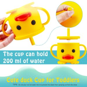 Toddler Cup, Silicone Training Cup, Sippy Cup for Baby, Baby Led Weaning Cup With Lid & Double Handle, Unbreakable, 7oz, 6+ Months