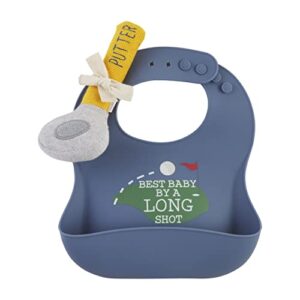 mud pie children's golf bib & rattle set