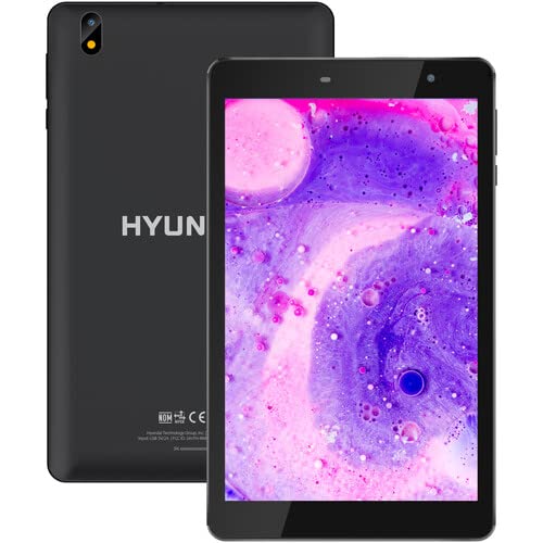 HYUNDAI HYtab Pro 8WB1 8 inch Android Tablet - Full HD Screen with Quad-Core Processor, 3GB RAM 32GB Storage, Android 11, 2MP/5MP, AX WiFi, Bluetooth, Black