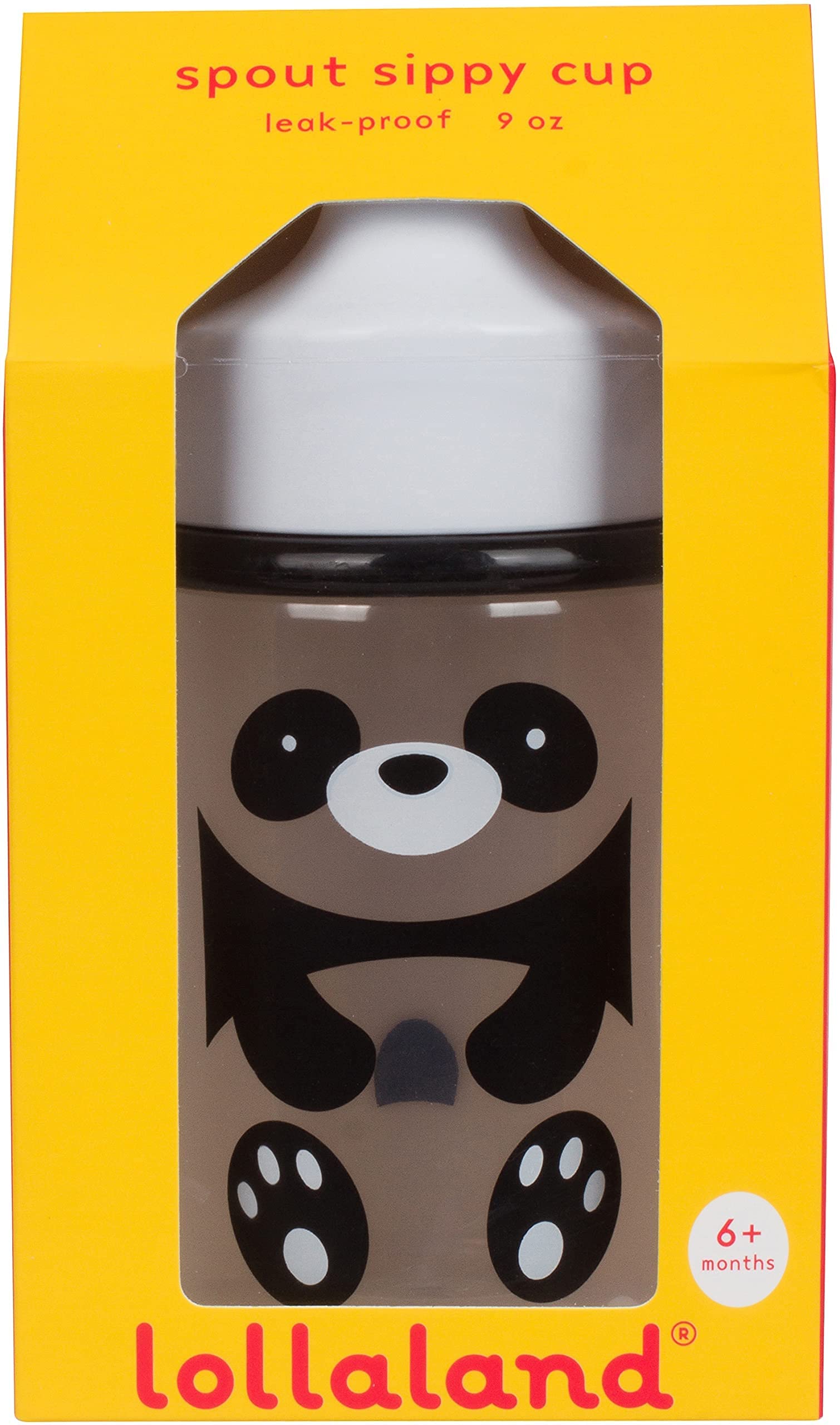 Lollaland Panda Bear, 9 ounce, 6 months Plus, Spill and Leak Proof, Bite Proof, Easy Grip, Hard Spout, BPA Free, Dishwasher Safe, Sippy Cup