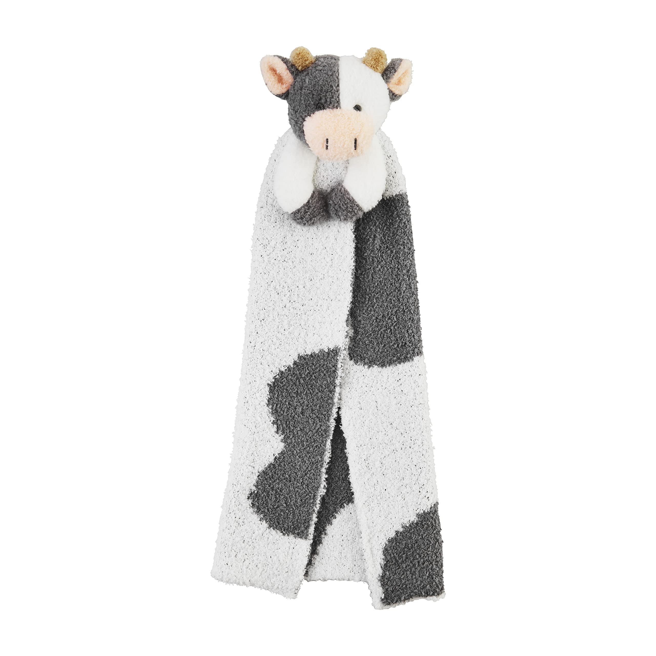 Mud Pie Children's Farm Lovey Blanket, Cow 21" x 16"