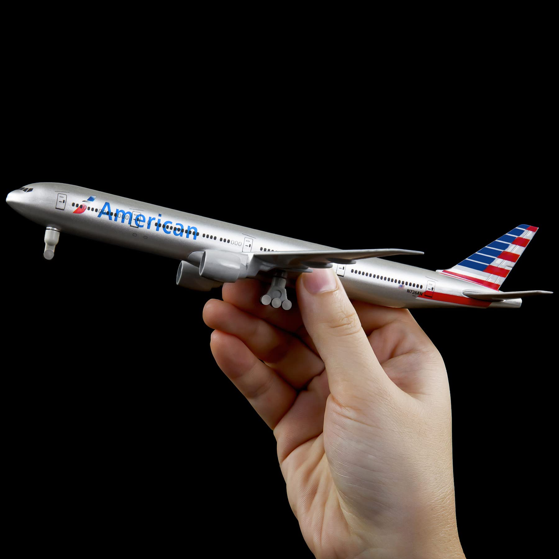 Busyflies 1:300 Scale American Boeing 777 Airplane Models Alloy Diecast Airplane Model