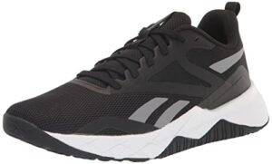 reebok women's nfx cross trainer, black/pure grey/white, 7.5