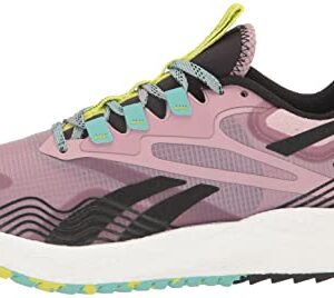 Reebok Women's Floatride Energy 4.0 Adventure Running Shoe, Infused Lilac/Semi Classic Teal/Acid Yellow, 9