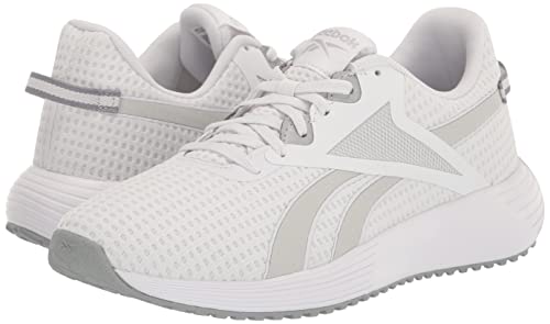 Reebok womens Lite Plus 3.0 Running Shoe, White/Silver Metallic/Pure Grey, 7.5 US