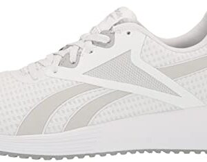 Reebok womens Lite Plus 3.0 Running Shoe, White/Silver Metallic/Pure Grey, 7.5 US