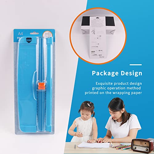 ZEQUAN A4 Portable Paper Cutter 12 inch Paper Trimmer Scrapbooking Tool for Photo Gift Cards Kraft Paper Label and Coupon with Automatic Security Safeguard Paper Trimmers