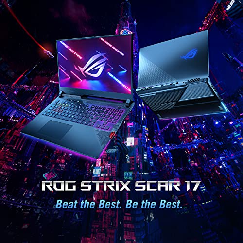 ASUS ROG Strix Scar 17 (2021) Gaming Laptop, 17.3” 360Hz IPS FHD, NVIDIA GeForce RTX 3080, AMD Ryzen 9 5900HX, 16GB DDR4, 1TB SSD, Opti-Mechanical Per-Key RGB Keyboard, Windows 10 Pro, G733QSA-PB96