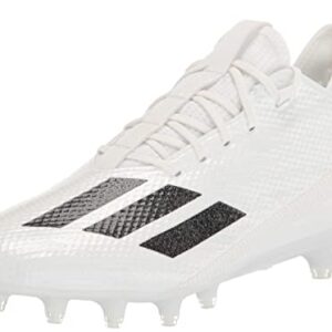 adidas Men's Adizero Scorch Football Shoe, White/Black/White, 8.5