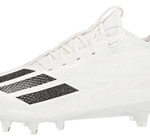 adidas Men's Adizero Scorch Football Shoe, White/Black/White, 8.5