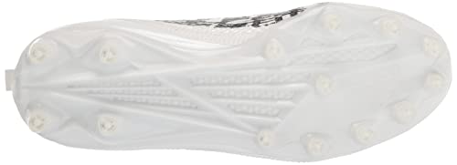 adidas Men's Adizero Scorch Football Shoe, White/Black/White, 8.5