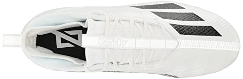 adidas Men's Adizero Scorch Football Shoe, White/Black/White, 8.5