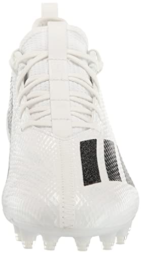 adidas Men's Adizero Scorch Football Shoe, White/Black/White, 8.5