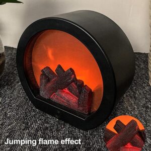 Cricia LED Fireplace Lantern Simulation LED Desk Stove LED Lantern with Realistic Flame Simulation Decorative Realistic Fireplace Lantern Fireplace Lamp