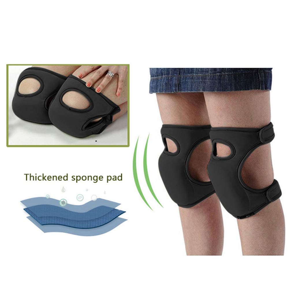 RSTYS Gardening Knee Pads, Soft Foam Adults Thick Knee Protectors Protective Cushion Soft with Double Straps for Garden Cleaning Work Scrubbing Floors