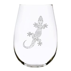 Lizard Stemless wine glass, 17 oz.