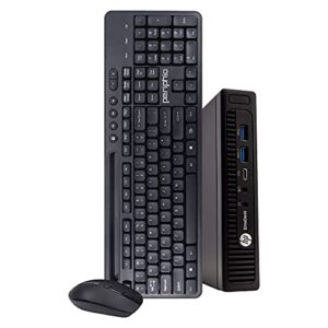 hp elitedesk 800g2 micro desktop computer pc, intel quad core i5, 16gb ram, 512 gb ssd, windows 10 pro, periphio wireless keyboard & mouse (renewed)